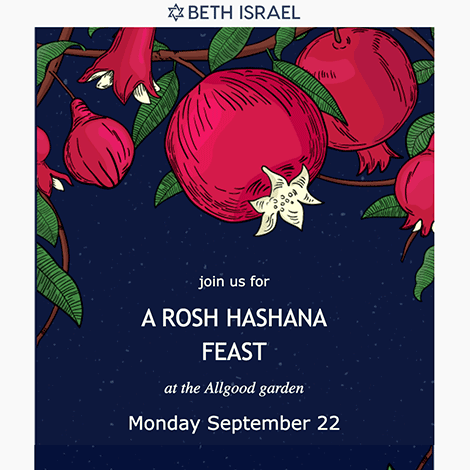 Rosh Hashanah Evening Event Invitation