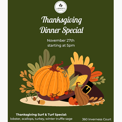 Thanksgiving Event Invitation