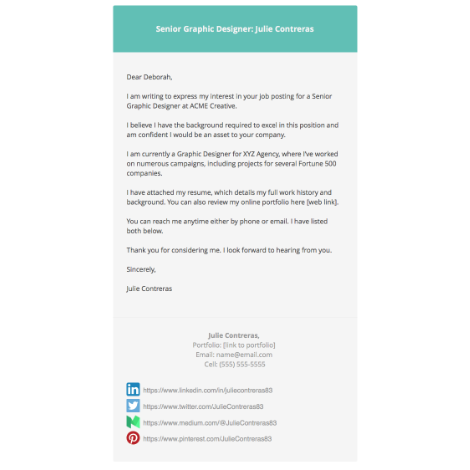 Job Seeker Gmail and Outlook Email Templates