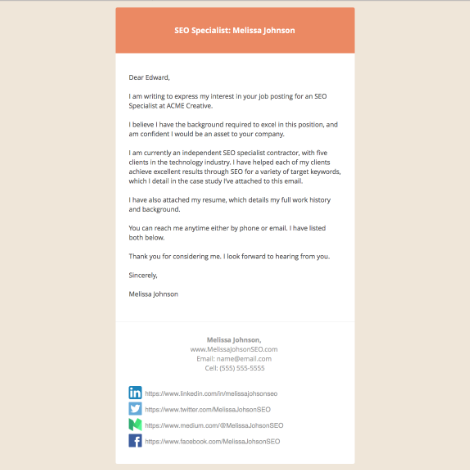 Job Seeker Gmail and Outlook Email Templates